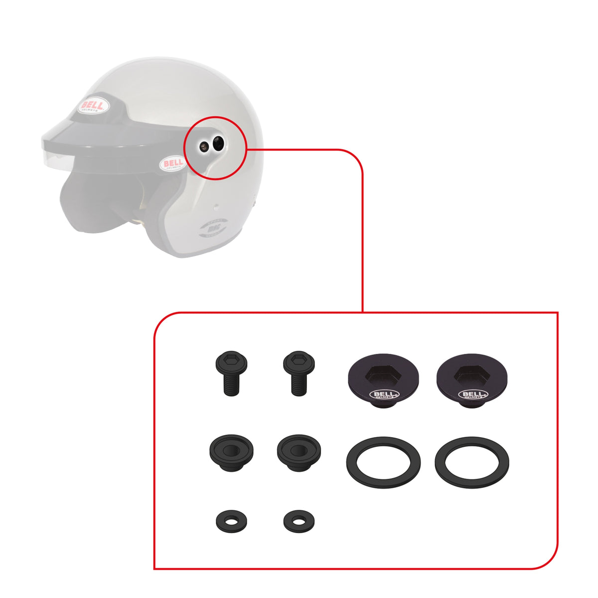 Buy Bell Pivot Kit For Bell MAG and Bell MAG RALLY Helmets - Fast Racer ...