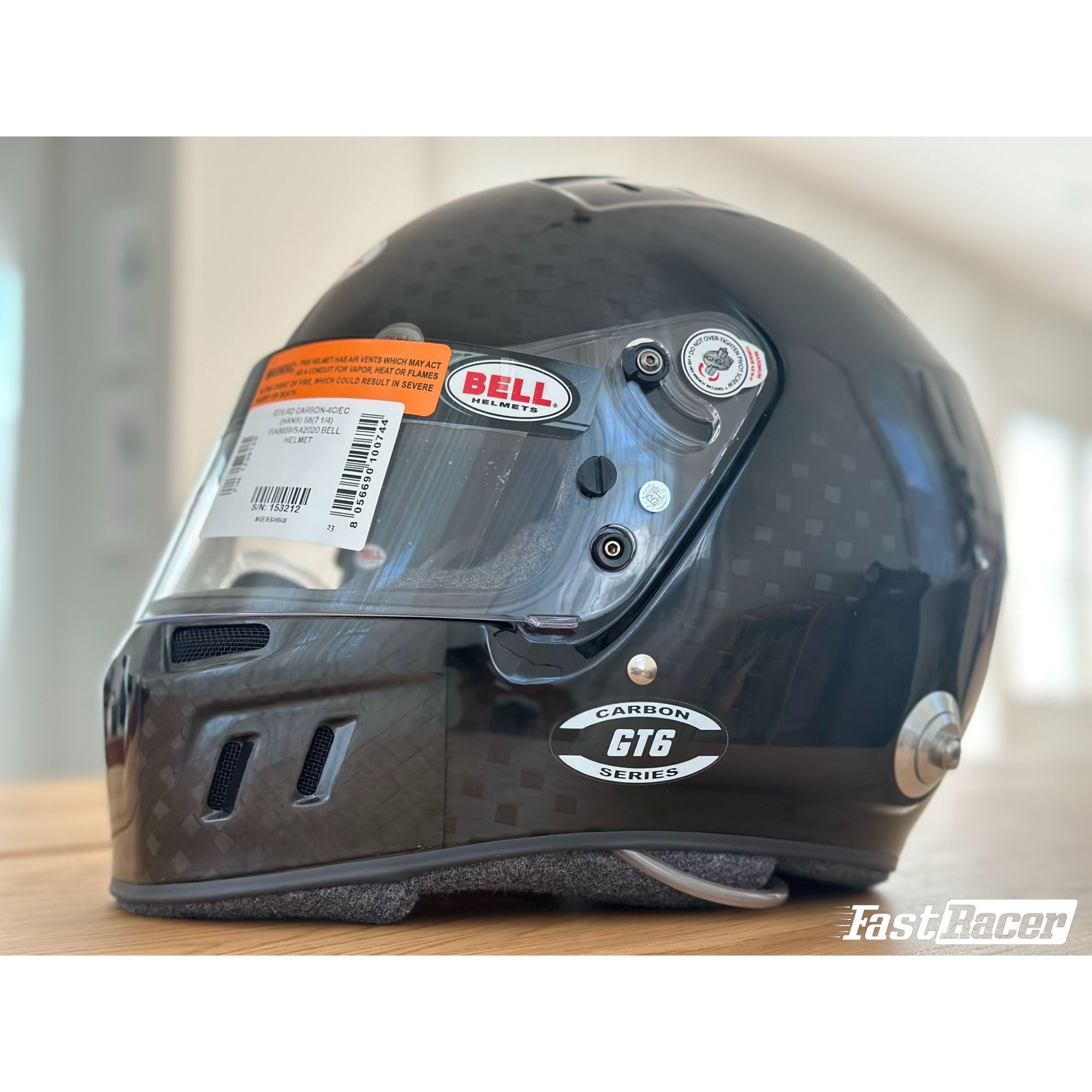 Bell GT6 RD-4C/EC Carbon Racing Helmet With Radio, Ear Cups With Speak ...