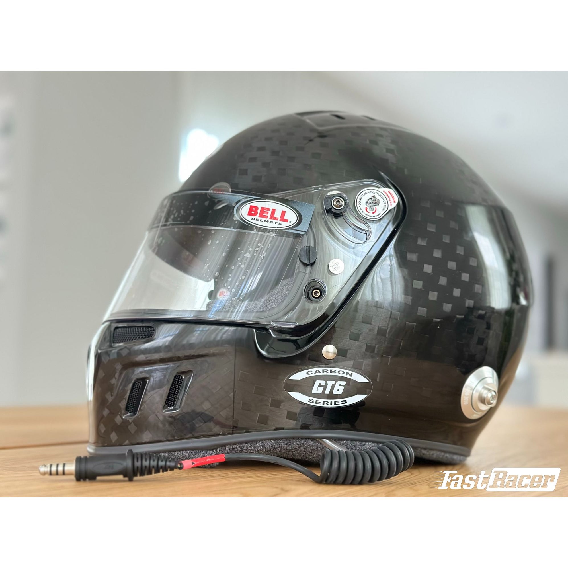 Bell GT6 RD-4C/EC Carbon Racing Helmet With Radio, Ear Cups With Speak ...
