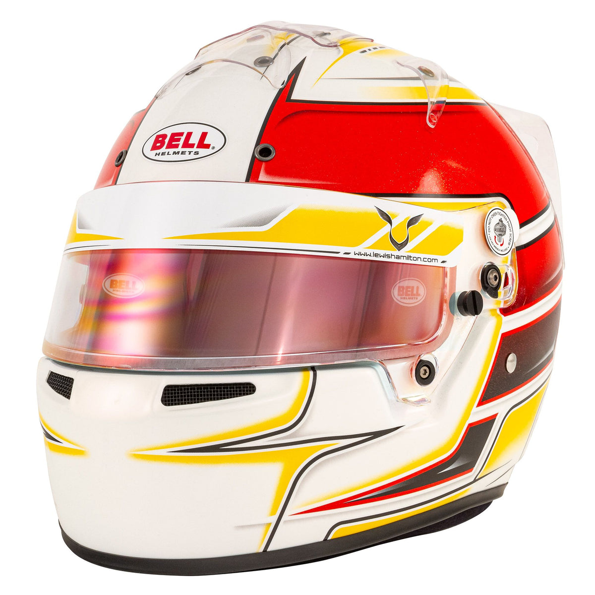 Bell KC7-CMR Kart Helmet Lewis Hamilton White/Red, Free HP Helmet Bag ...