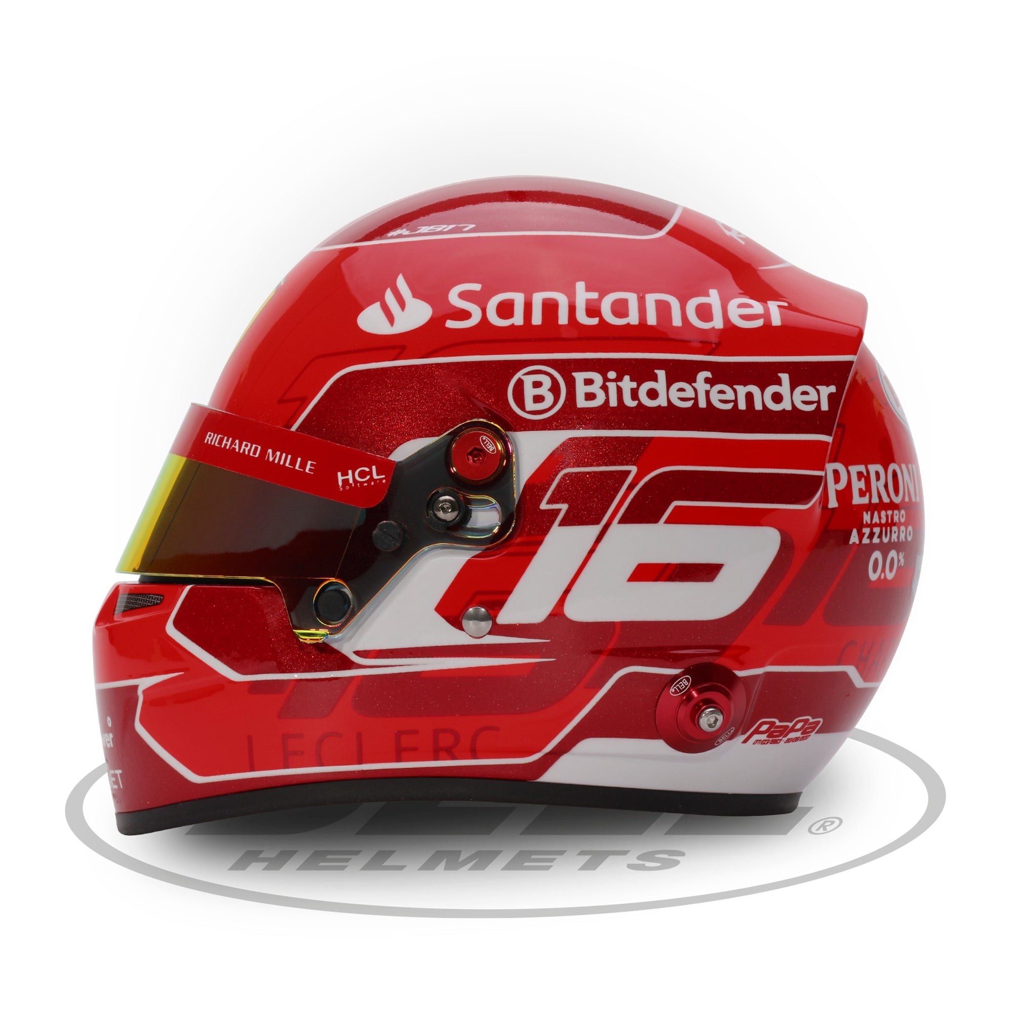 Bell 1:2 Scale Mini Helmet Charles Leclerc 2024 Ferrari F1, Fast Racer ...