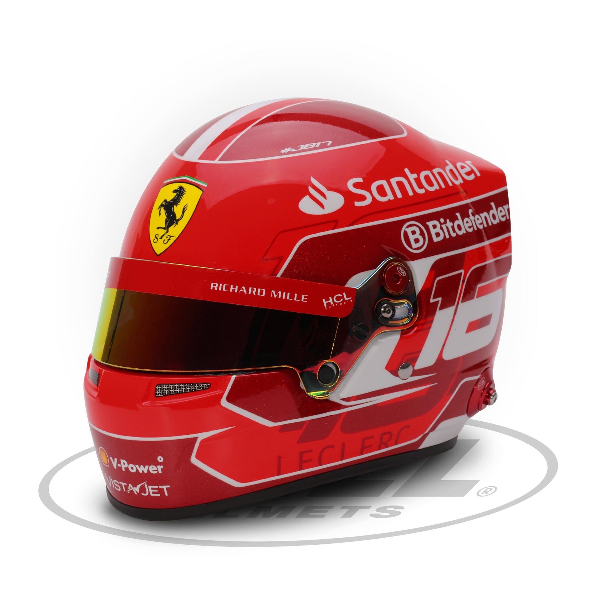 Bell 1:2 Scale Mini Helmet Charles Leclerc 2024 Ferrari F1, Fast Racer ...