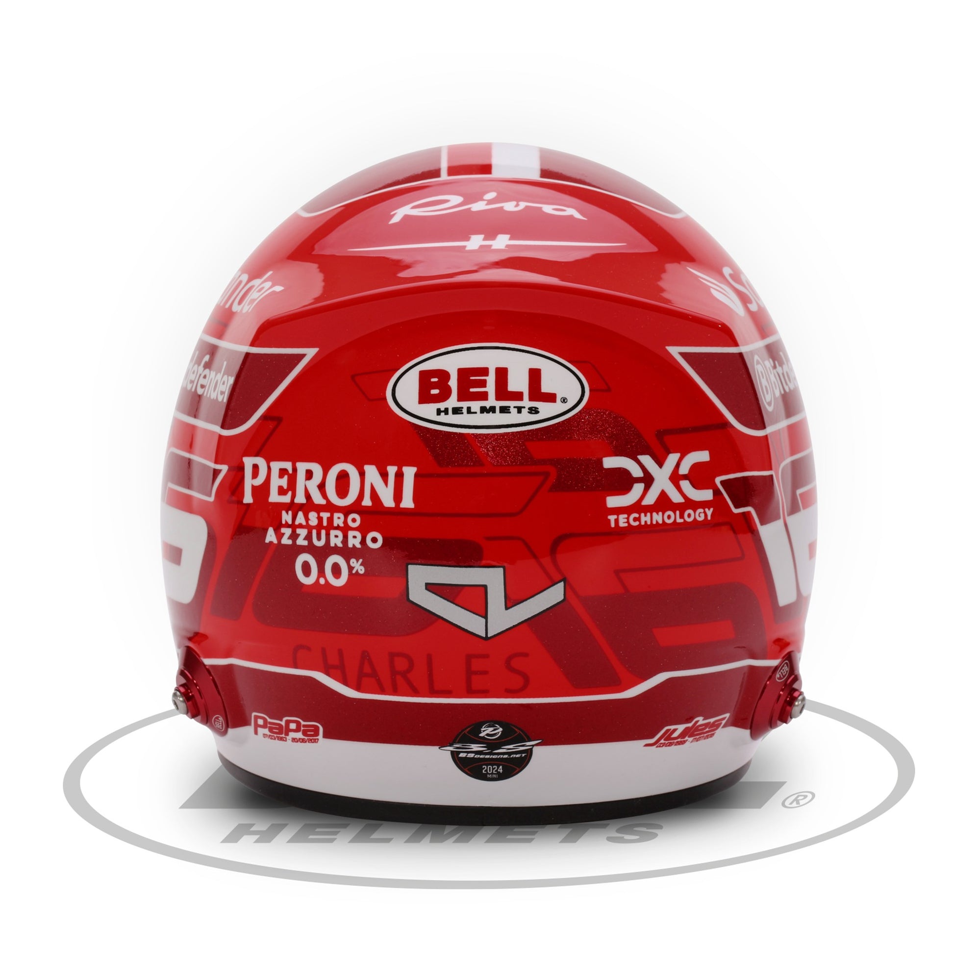 Bell 1:2 Scale Mini Helmet Charles Leclerc 2024 Ferrari F1, Fast Racer ...