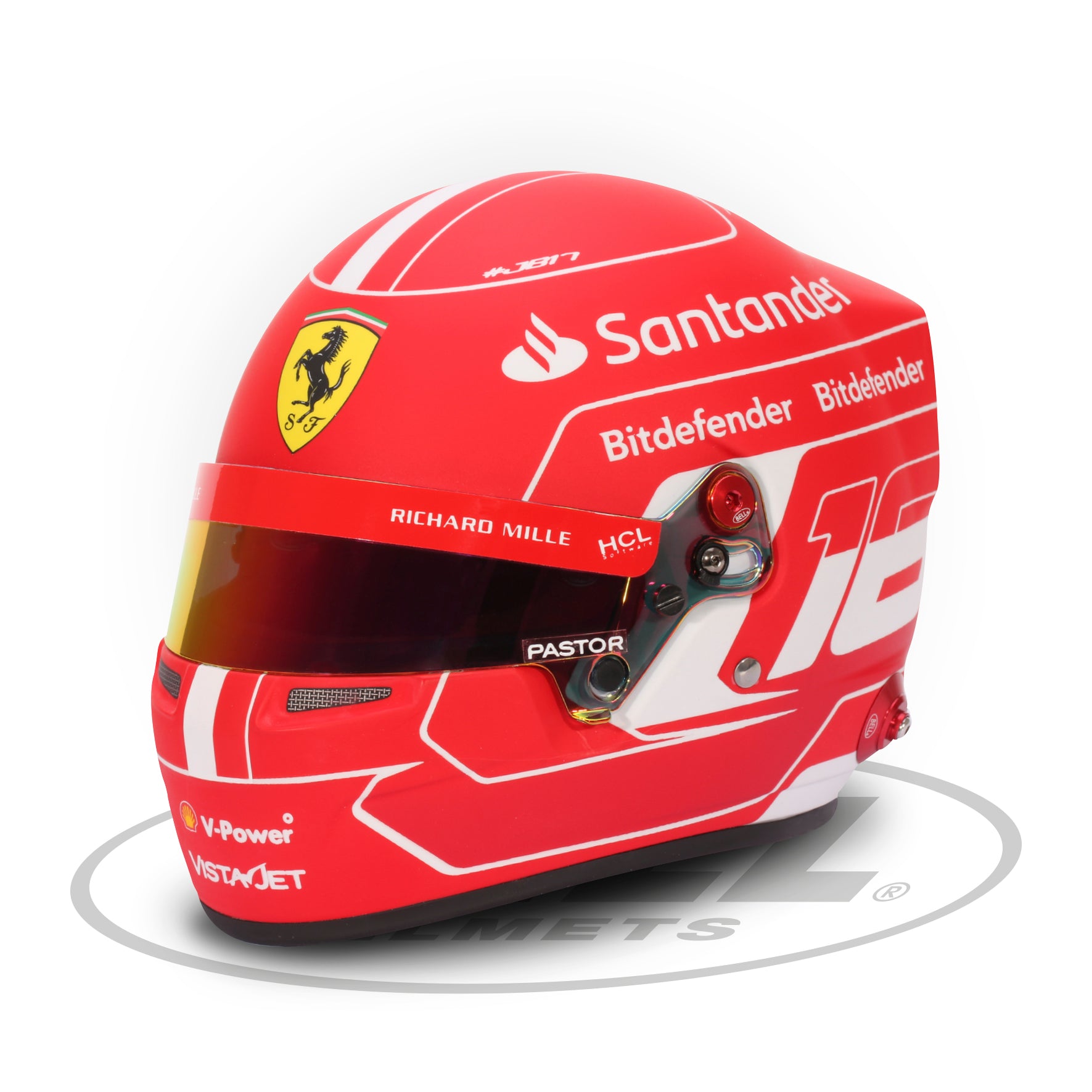 Bell 1:2 Scale Mini Helmet Charles Leclerc 2023 Ferrari F1, Fast Racer ...
