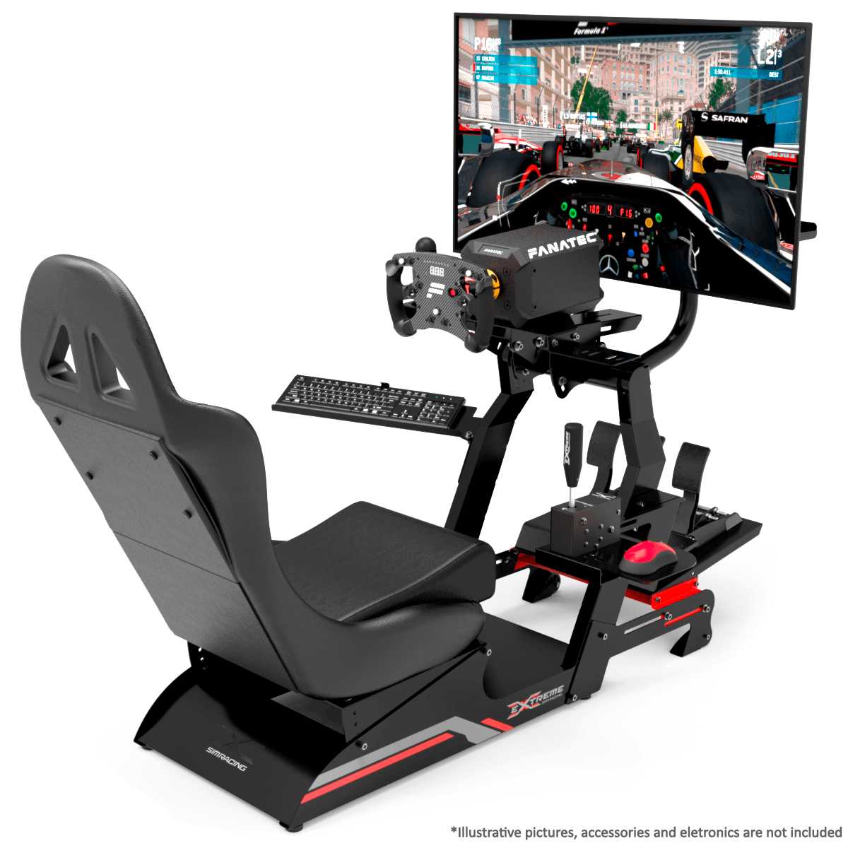 Extreme SimRacing Cockpit Virtual Experience 3.0 Fully Accessorized ...