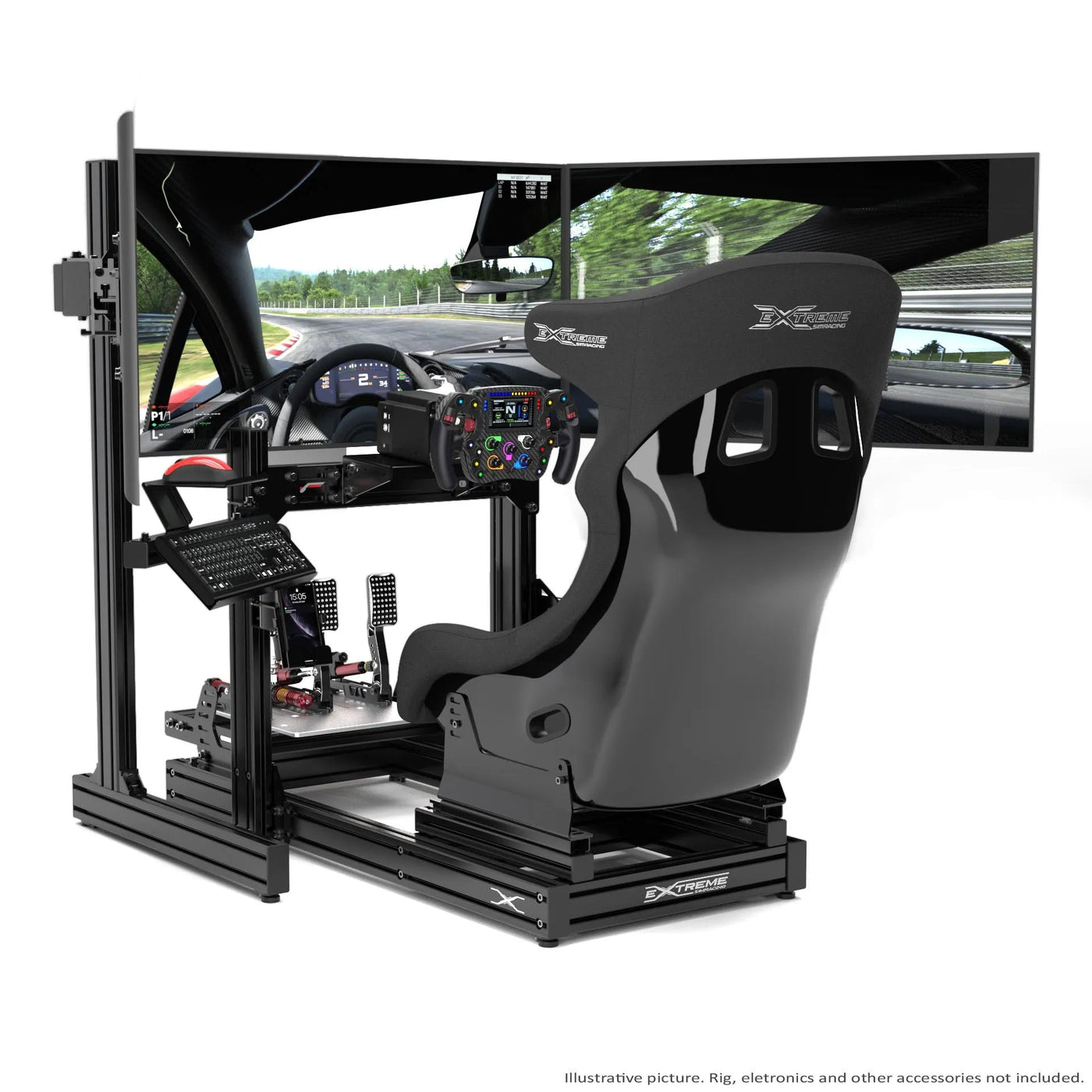 Extreme SimRacing Triple Screen Add On For Aluminum Profile TV Stand ...