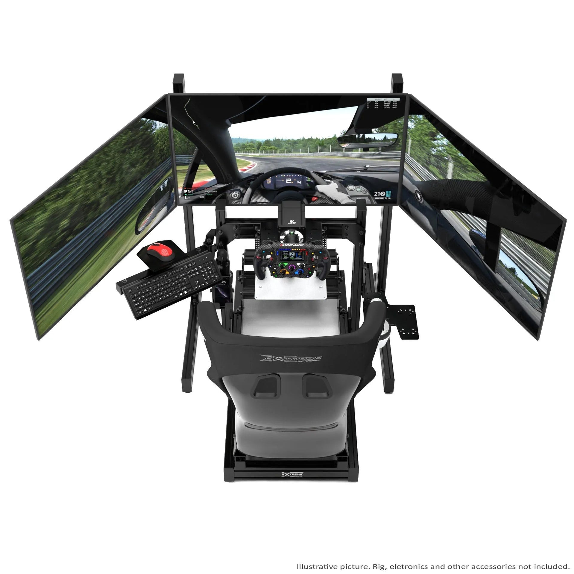 Extreme SimRacing Triple Screen Add On For Aluminum Profile TV Stand ...